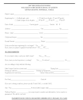 SSSQ Little League: SSSQ Team Registration Forms And Information